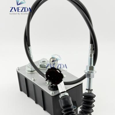 China 12V Kobelco Hitachi Digger Parts Square Single Cable Throttle Motor For AC1000 FR60 FR65 Excavator for sale