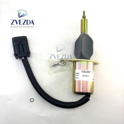 China Fuel Shutoff Solenoid 3939019 24V DC ZVEZDA For 6CT 6CT8.3 SY335C SY365H XE335D PC300‑7 for sale
