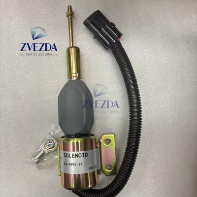 China 24V Fuel Shutoff Stop Solenoid SA-4891-24 Fit for 4BT 6BT 5.9L Engine Excavator for sale