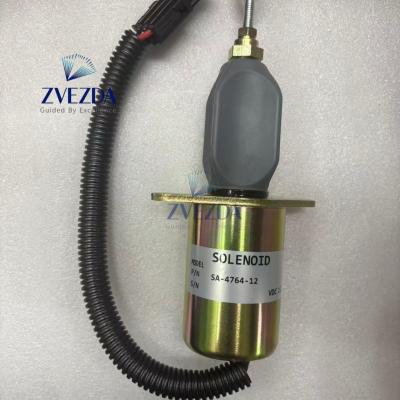 China SA-4764-12 12V Fuel Shutoff Solenoid For 6CT Engine Excavator Wheel Loader Generator for sale