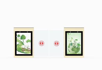 China Dual Lane Sliding Speed Gate System Supermarkets, office building access corridors Face recognition access control for sale