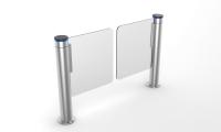 China 141mm Diameter 304 Stainless Steel Cylindrical Swing Speed Gate for Rapid Access Security Control for sale