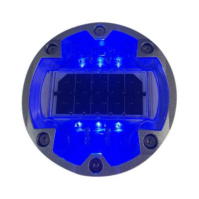 China 143mm Solar Road Studs 6 LED Aluminium Case IP68 Heavy Duty Traffic Marking Light for sale
