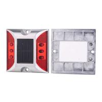 China Red Solar LED Road Studs IP68 Waterproof 2V 100MA for Pedestrian Crossing for sale