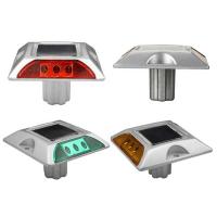 China IP68 Solar LED Road Stud 128x118x25mm Blue Aluminium Casting Cat Eye Road Reflector for sale