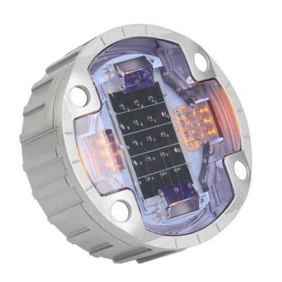 China Solar LED Road Stud 8 LED Flashing Aluminium Alloy 120mm Diameter 50mm Height IP68 for sale