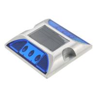 China Anti UV PC Aluminum Solar Road Stud 6 LED Flashing Weatherproof 20T Load Capacity for sale