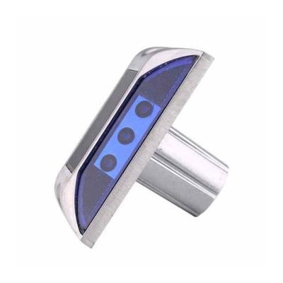 China IP68 Waterproof Aluminum Solar Road Stud 6 LED Blinking Cat Eye with Spike 128x118x25mm for sale