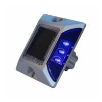 China IP68 Waterproof Aluminum Solar Road Stud 6 LED Blinking Cat Eye with Spike 128x118x25mm for sale