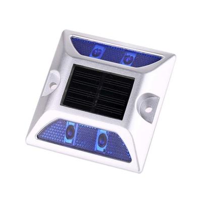 China 115x110x23mm Aluminum Solar Road Stud Blue LED IP68 20T Load Capacity for Construction Sites for sale