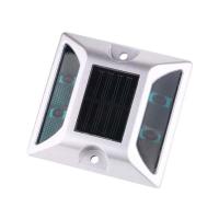 China IP68 Waterproof Aluminum Solar Road Stud 115x110x23mm 4 LED for Parking Lots for sale