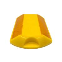 China ABS Plastic Cat Eye Road Stud Reflector 116x82x18mm Double Side Yellow for Expressway for sale