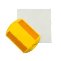 China ABS Plastic Cat Eye Road Stud Reflector 116x82x18mm Double Side Yellow for Expressway for sale