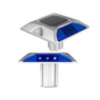 China 6pcs Beads Aluminum Solar LED Road Stud Reflectors Flashing Mode 128x118x25mm for sale
