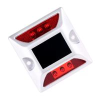 China IP68 Solar LED Road Stud Reflector Aluminum Pavement Marker 6 LEDs Epistar Flashing for sale