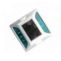 China Anti Corrosion Solar Road Stud Light Flashing Green Reflective Studs IP68 20T Load for sale