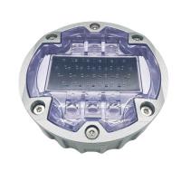 China Solar LED Road Stud Reflector 10mm 6 LEDs IP68 Waterproof Aluminum Pavement Marker for sale