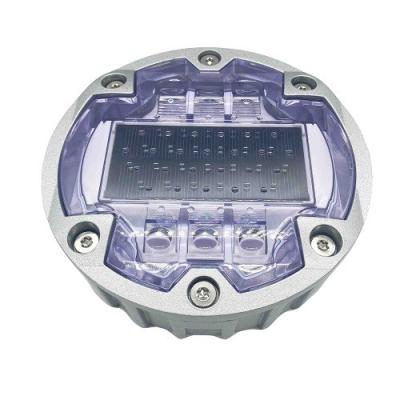 China Solar LED Road Stud Reflector 10mm 6 LEDs IP68 Waterproof Aluminum Pavement Marker for sale