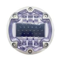 China Solar LED Road Stud Reflector 10mm 6 LEDs IP68 Waterproof Aluminum Pavement Marker for sale