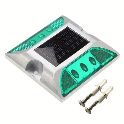 China Aluminum Casting IP68 Solar Road Reflector 6 LED 105mm Road Safety Marker for sale