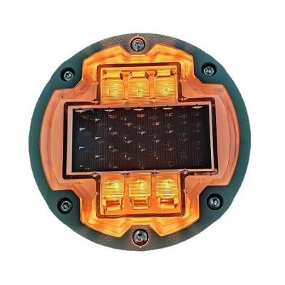 China Embedded Aluminum Solar Road Stud 143mm Load Capacity 75T IP68 LED Road Reflector for sale