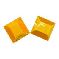 China 100mm Amber Reflective Road Stud Double Side ABS Plastic Cats Eye 20T Load Capacity for sale
