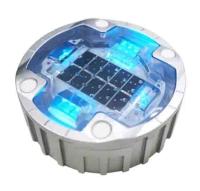 China Blue Solar LED Road Stud Aluminium 75Tons Load Capacity IP68 Waterproof for sale