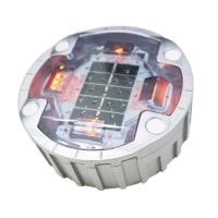 China Solar LED Road Stud 8 LED Flashing Aluminium Alloy 120mm Diameter 50mm Height IP68 for sale