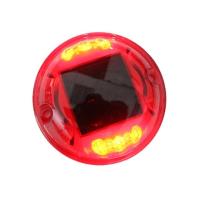 China Solar Cat Eyes Road Stud Red Color 6pcs High Brightness LED 120mm Weather Resistant for sale