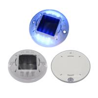 China PC Plastic LED Solar Powered Cat Eye Round Light Road Stud Waterproof IP68 for sale