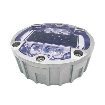 China Solar LED Road Stud 6 LED 143x47mm IP68 High Brightness Ground Embedded Road Safety Light for sale