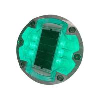 China MUTCD Solar LED Road Stud 6 Screws Aluminum Reflector IP68 57T Load Capacity Flashing Light for sale