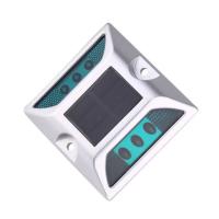 China IP68 Aluminium Solar LED Road Studs Green Color 115x110x23mm Motorway Cat Eyes for sale
