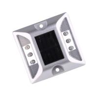 China Solar Powered Cat Eye Road Reflectors Aluminum LED Road Stud Light 115x110x23mm IP68 for sale