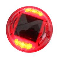 China Highway IP68 Solar LED Road Stud 20T Load 100H Working Time Flashing Cat Eye Warning Light for sale