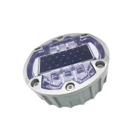 China Solar LED Road Stud 143mm Embedded Round Aluminum Flashing Cat Eye Road Marker IP68 75T Load for sale