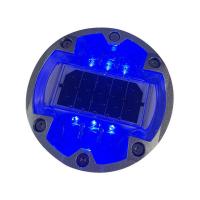 China 143mm Round Solar Road Stud 6 LED Flashing Lights IP68 Waterproof 75T Load Capacity for sale