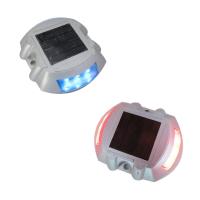 China CE IP68 Solar LED Road Studs 110x95x23mm 6 LEDs 1000m Visual Distance Traffic Cat Eyes Light for sale