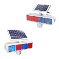 China Solar Traffic Light RSV-G101 4 Sides Red Blue LED 800m Visual Distance 6W Panel for sale