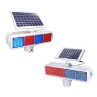 China Solar LED Flashing Traffic Light RSV-G101 Red Blue Warning Strobe 6W 18V 200H for sale