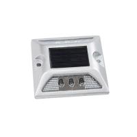 China Solar LED Road Studs White Aluminum Pavement Marker 6 LED IP68 20T Load Capacity for sale