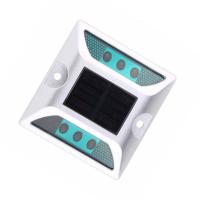 China Aluminium Solar LED Road Studs 115x110x23mm IP68 1000m Visual Distance for sale