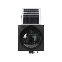 China Solar Powered Amber Warning Light 300mm 400mm Traffic Yellow Flashing Solar Marker Light for sale