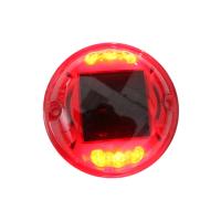 China PC Material IP68 Round Cat Eye Solar Road Stud 120mm 360 Degree LED Pavement Marker Light for sale