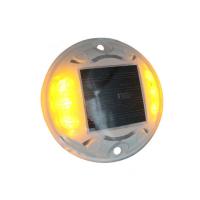 China PC Material IP68 Round Cat Eye Solar Road Stud 120mm 360 Degree LED Pavement Marker Light for sale