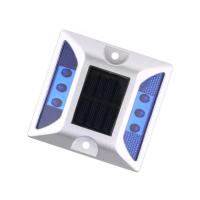 China Aluminum Solar LED Road Stud 500Lux 20T Load Capacity Blinking Cat Eye Marker Light for sale