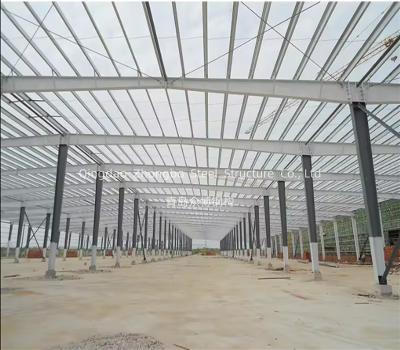 China Large Prefab Steel Frames Storage Bldg Metal Structure Warehouse Prefabricated Workshop for sale