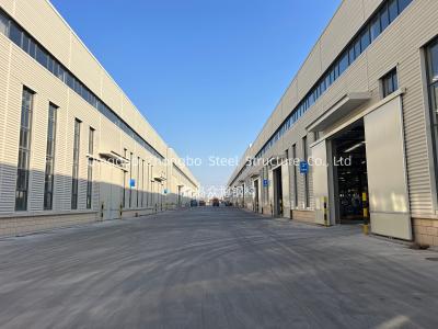 China Prefabricated Steel Structure Building Q235B Q345B H Section Beam Zinc Plating Purlin Warehouse for sale