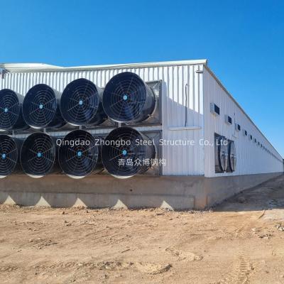 China Custom Prefabricated Steel Frame Q235 Q355 for Chicken House Poultry Building for sale