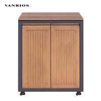 China Premium Modular Outdoor Kitchen Cabinet With 90 Degree Corner Unit And Aviation Grade Aluminum Frame for sale